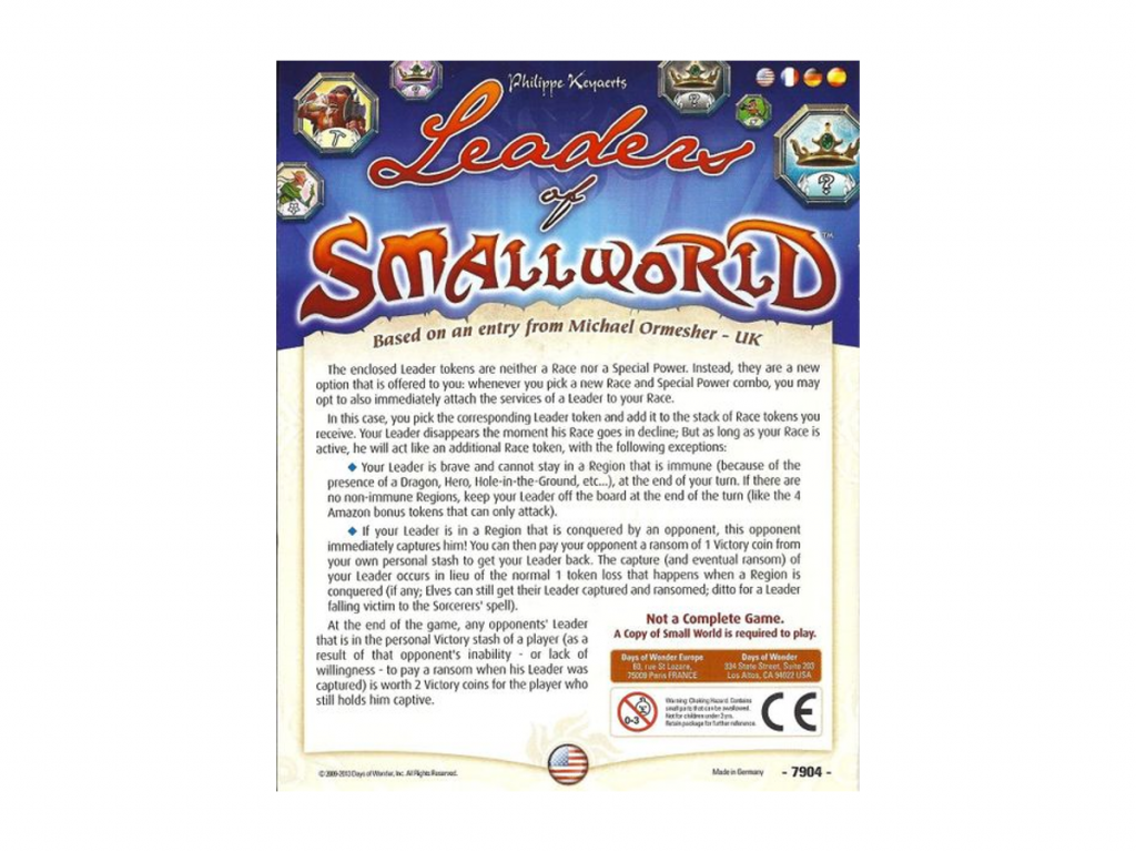 Small World: Leaders of Small World – Centlus Board Game